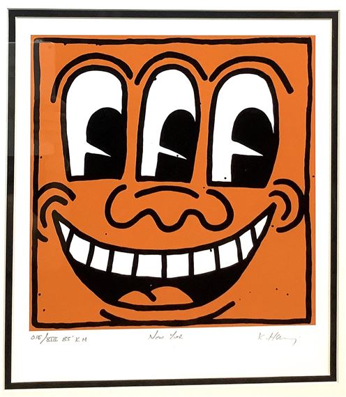 Keith Haring | Three Eyed Face (Orange) | MutualArt