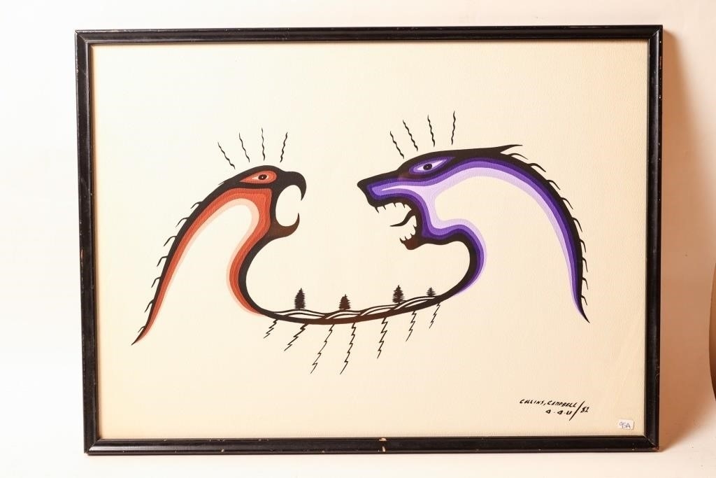 Collins Campbell | Hawk and wolf | MutualArt