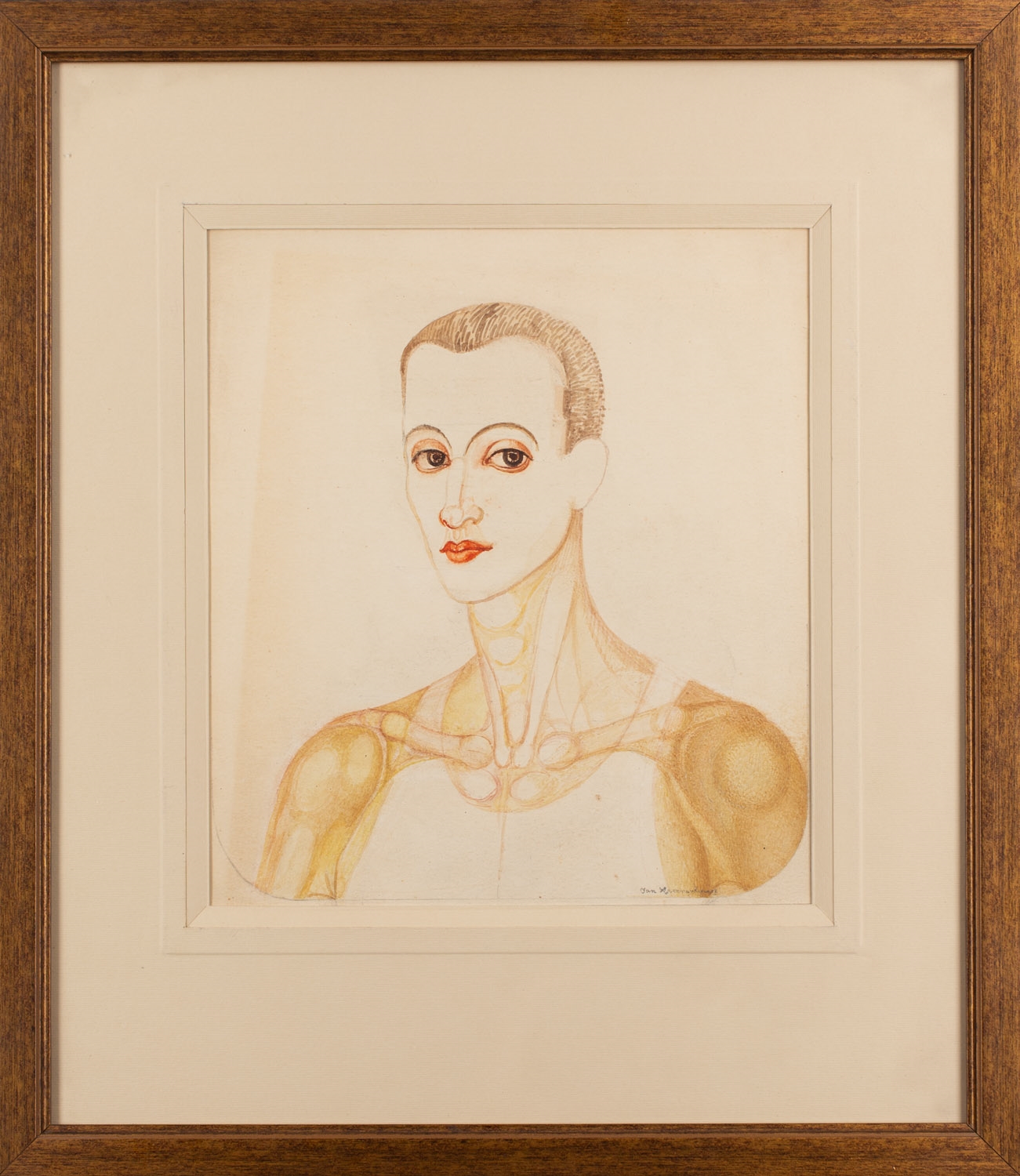 Jan Kaczmarkiewicz | Male bust gouache | MutualArt