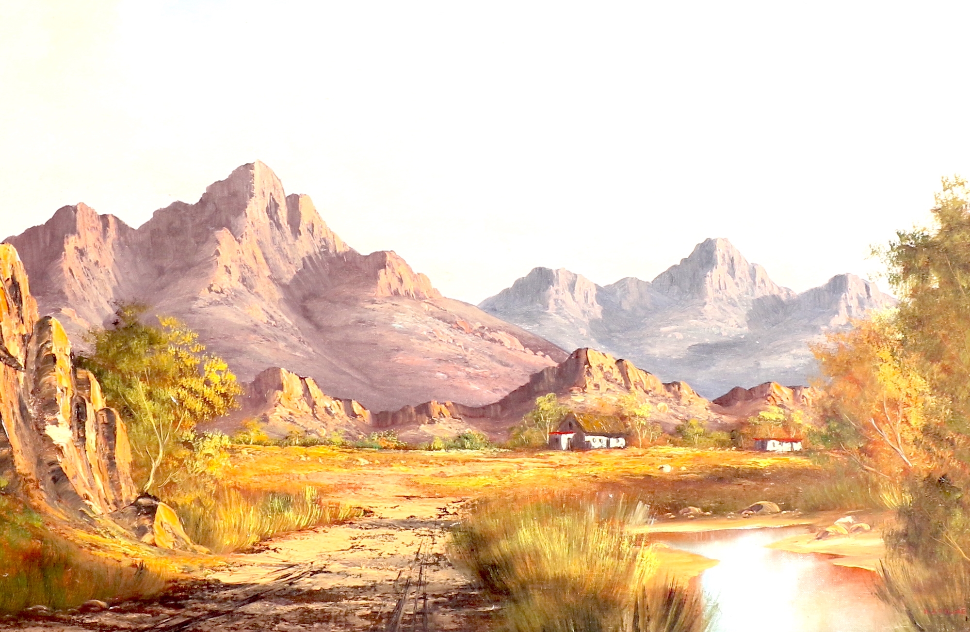 Keith John Fauré | LANDSCAPE WITH COTTAGES | MutualArt