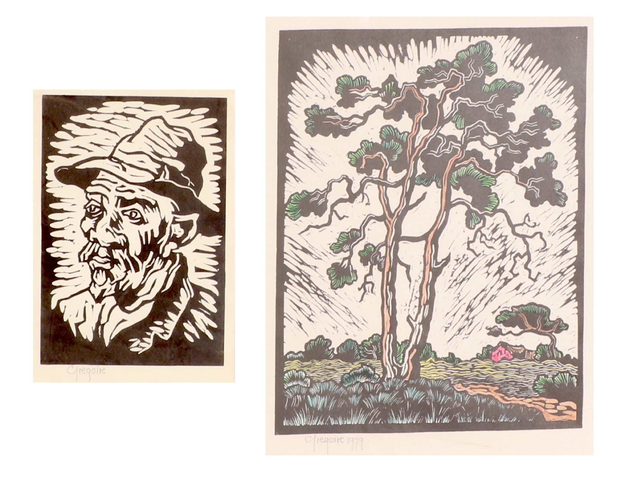 Gregoire Johannes Boonzaier | PORTRAIT; WINDSWEPT TREES (1979) | MutualArt