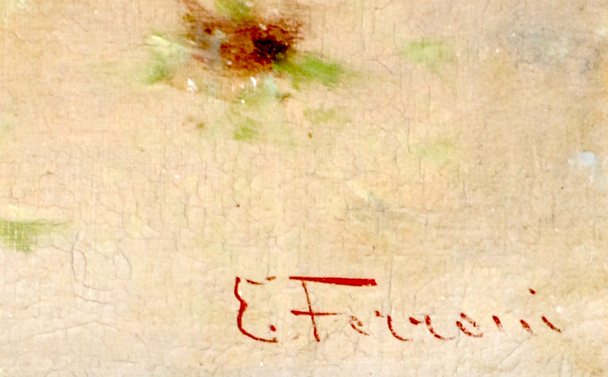 Egisto Ferroni | LADY IN SUMMER OUTFIT WITH FLOWERS | MutualArt