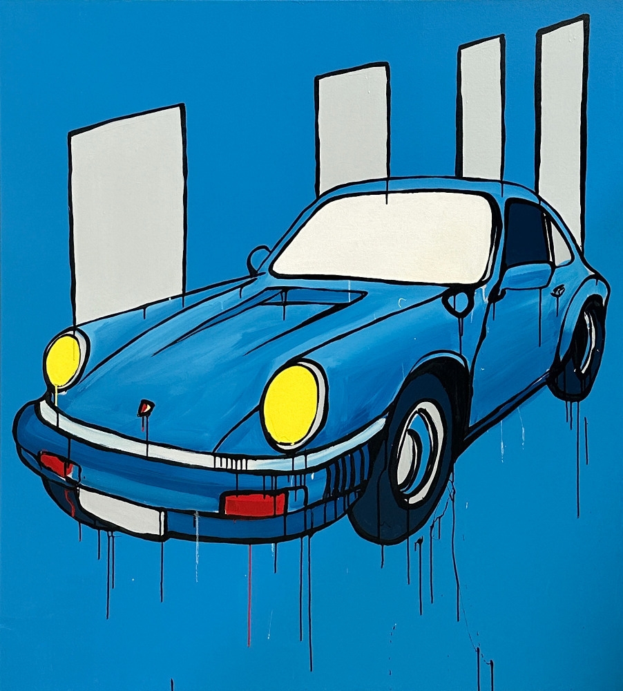 Jasper Knight | Blue 911 with Grey Windows 2019 (2019) | MutualArt