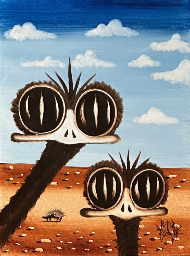 Peter Browne | Two Emus | MutualArt