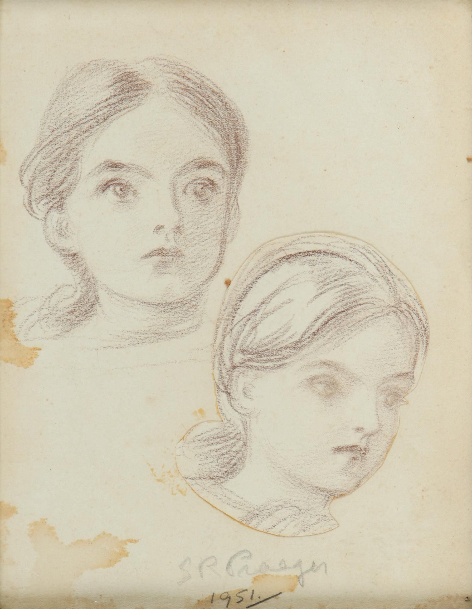 Sophia Rosamund Praeger | GIRL & BOY WITH FLOWERS | MutualArt
