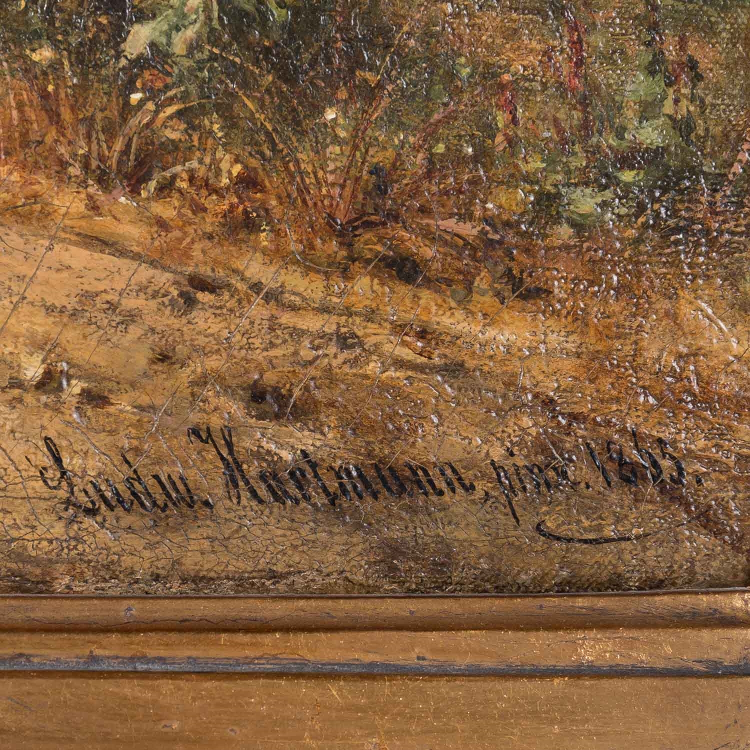 Ludwig Hartmann | Wagon with an approaching thunderstorm (1865) | MutualArt