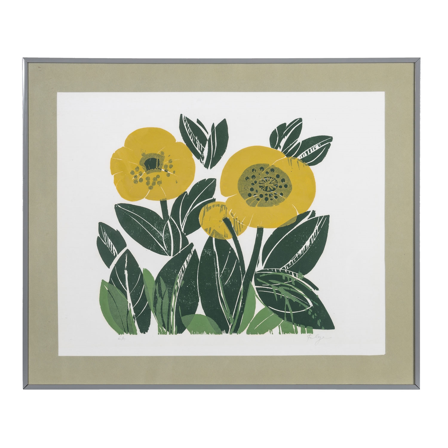 Andreas Felger | Figur zwischen Pflanzen; Sommerblumen | MutualArt