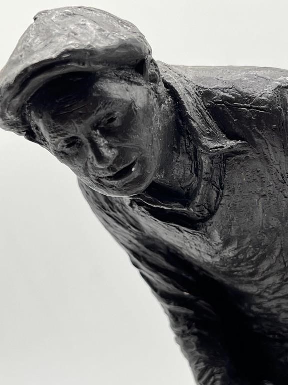 Michael Garman | Plaster Bronze Tone Golfer Sculpture by Michael ...