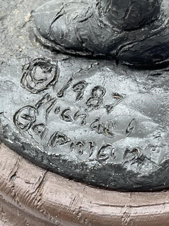 Michael Garman | Plaster Bronze Tone Golfer Sculpture by Michael ...