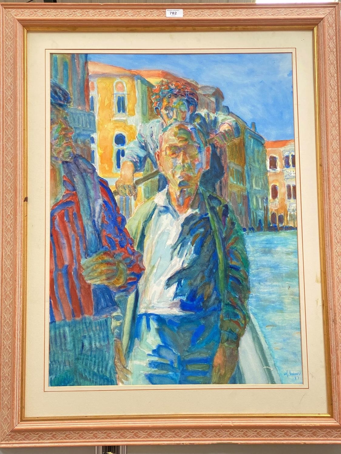 Hans Schwarz | 1922-2003: Impressionistic scene in Venice | MutualArt