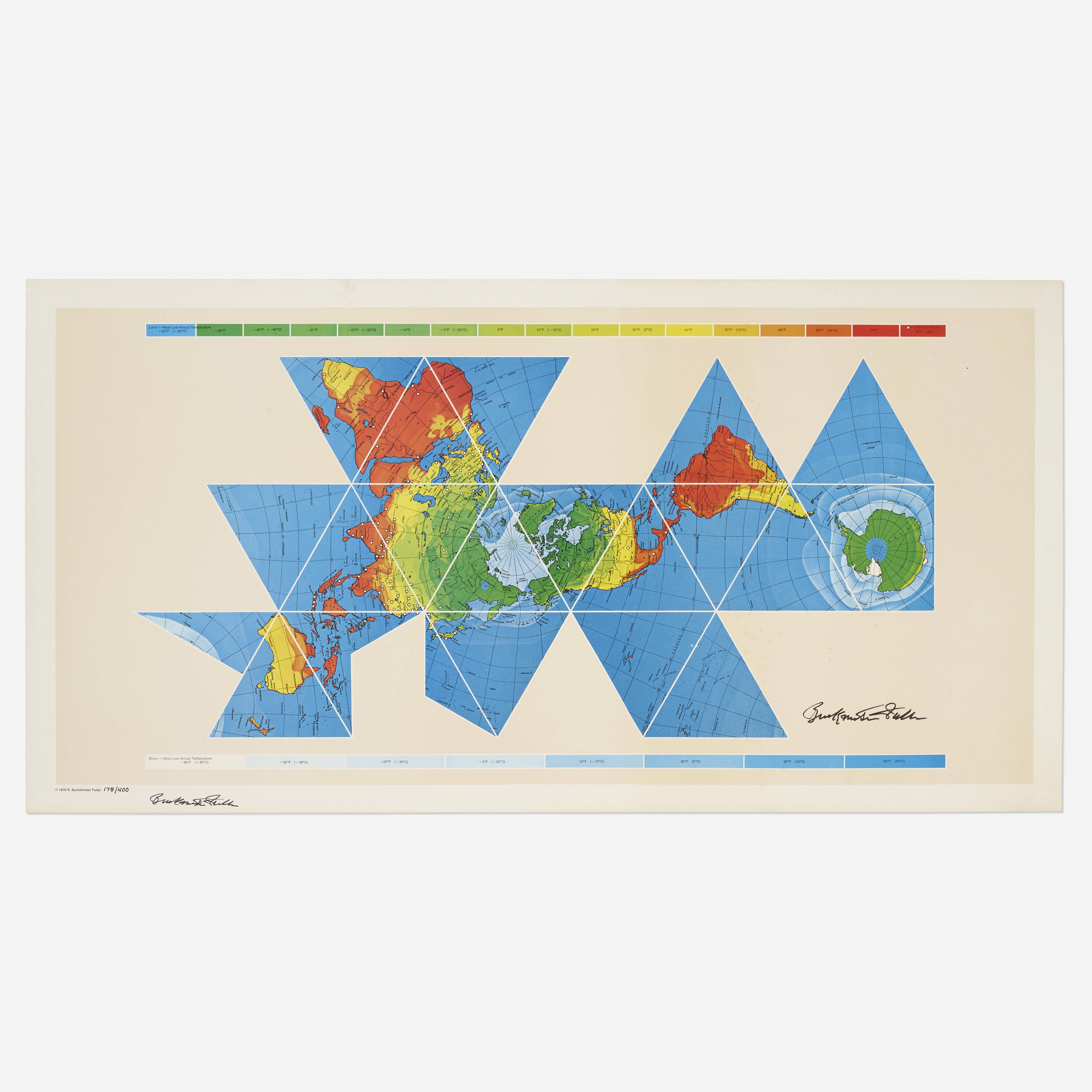 Buckminster Fuller | Dymaxion Air-Ocean World Map poster (1954 - 1979 ...