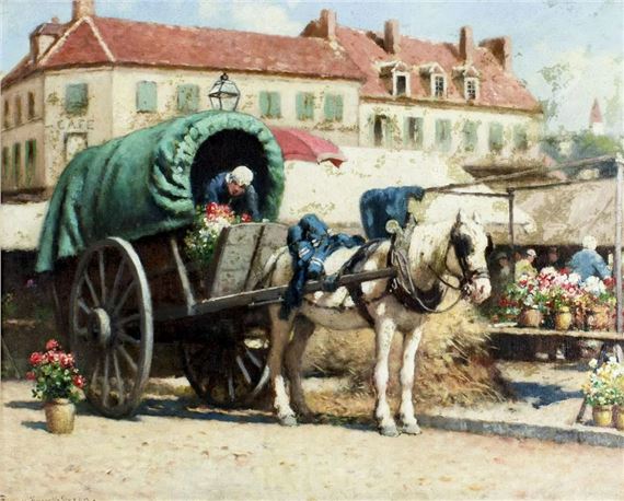 Frank Russell Green | Market Scene | MutualArt