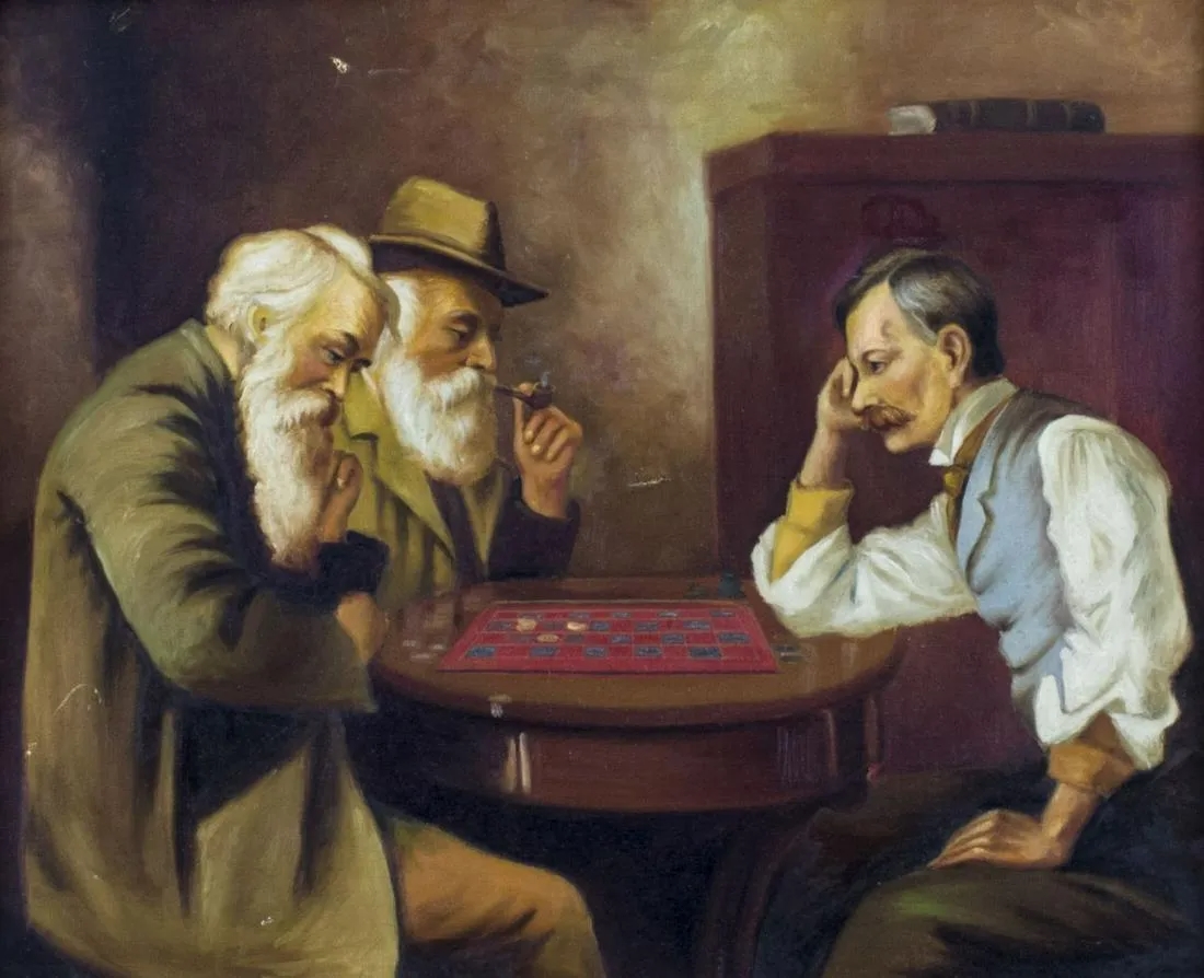 American School, 18th Century | Checkers Players | MutualArt