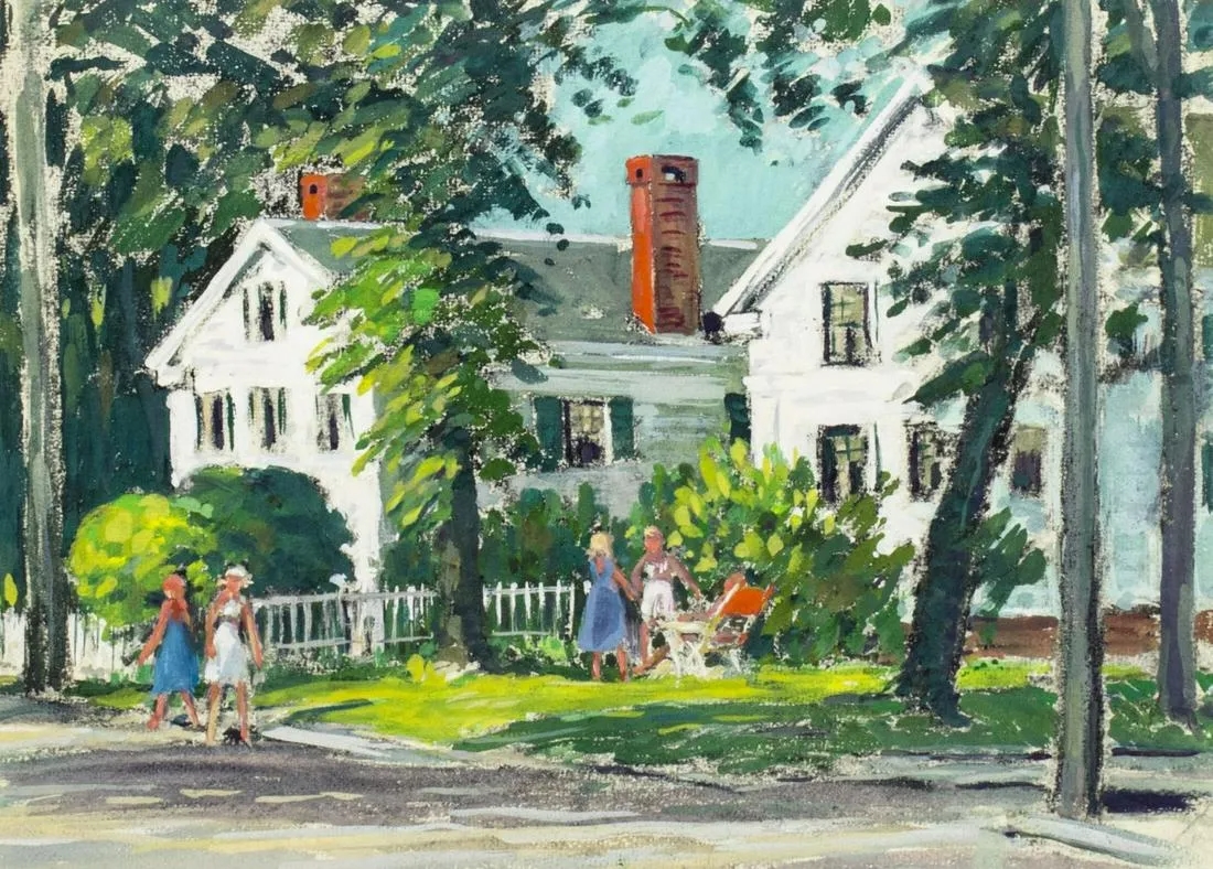 Henry Ives Cobb | Town Scene | MutualArt