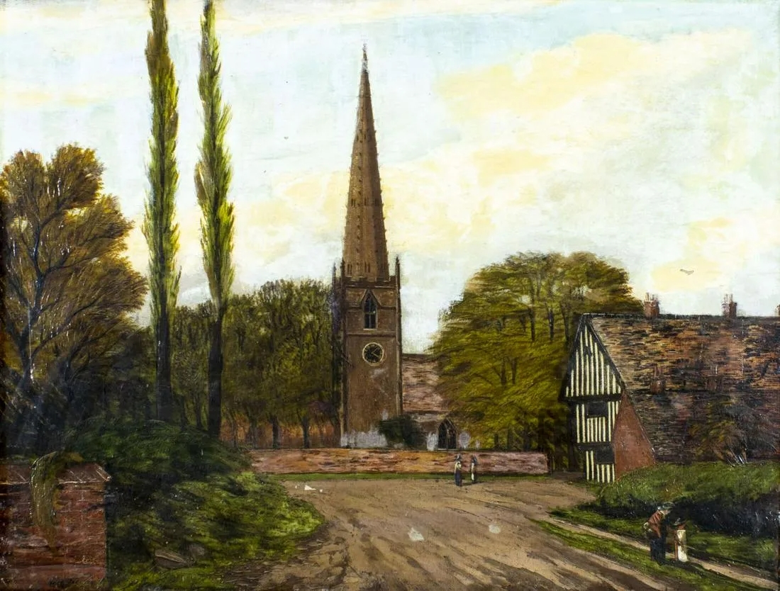 John E Goodall | Town Scene | MutualArt