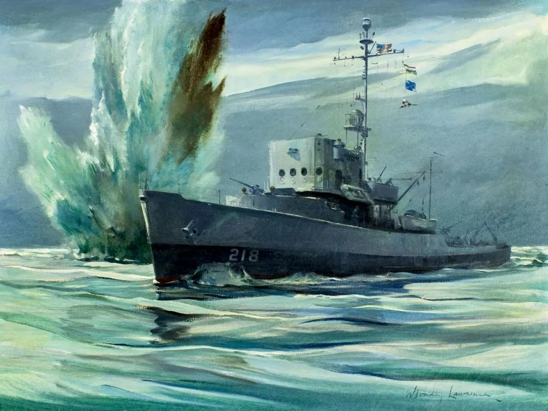 William Goadby Lawrence | US Battleship Under Attack | MutualArt