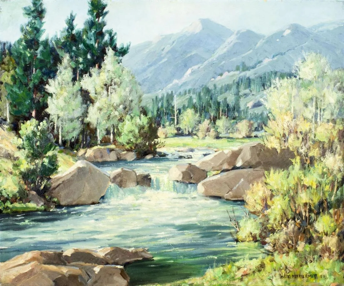 William Thomas McDermitt | River Landscape (1950) | MutualArt