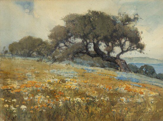 Percy Gray | Oak Tree and Wild Flowers | MutualArt