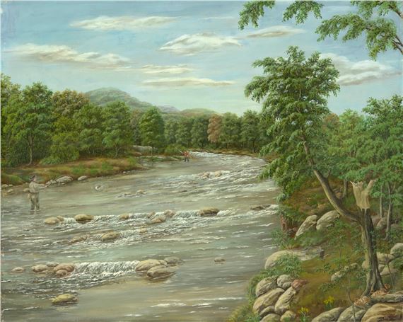 Patsy Santo | Fishing in the Roaring Branch | MutualArt