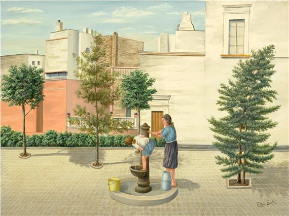 Patsy Santo | At the Fountain | MutualArt