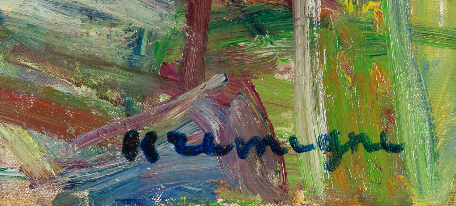 Pinchus Krémègne | Still life with a flower in a pot | MutualArt