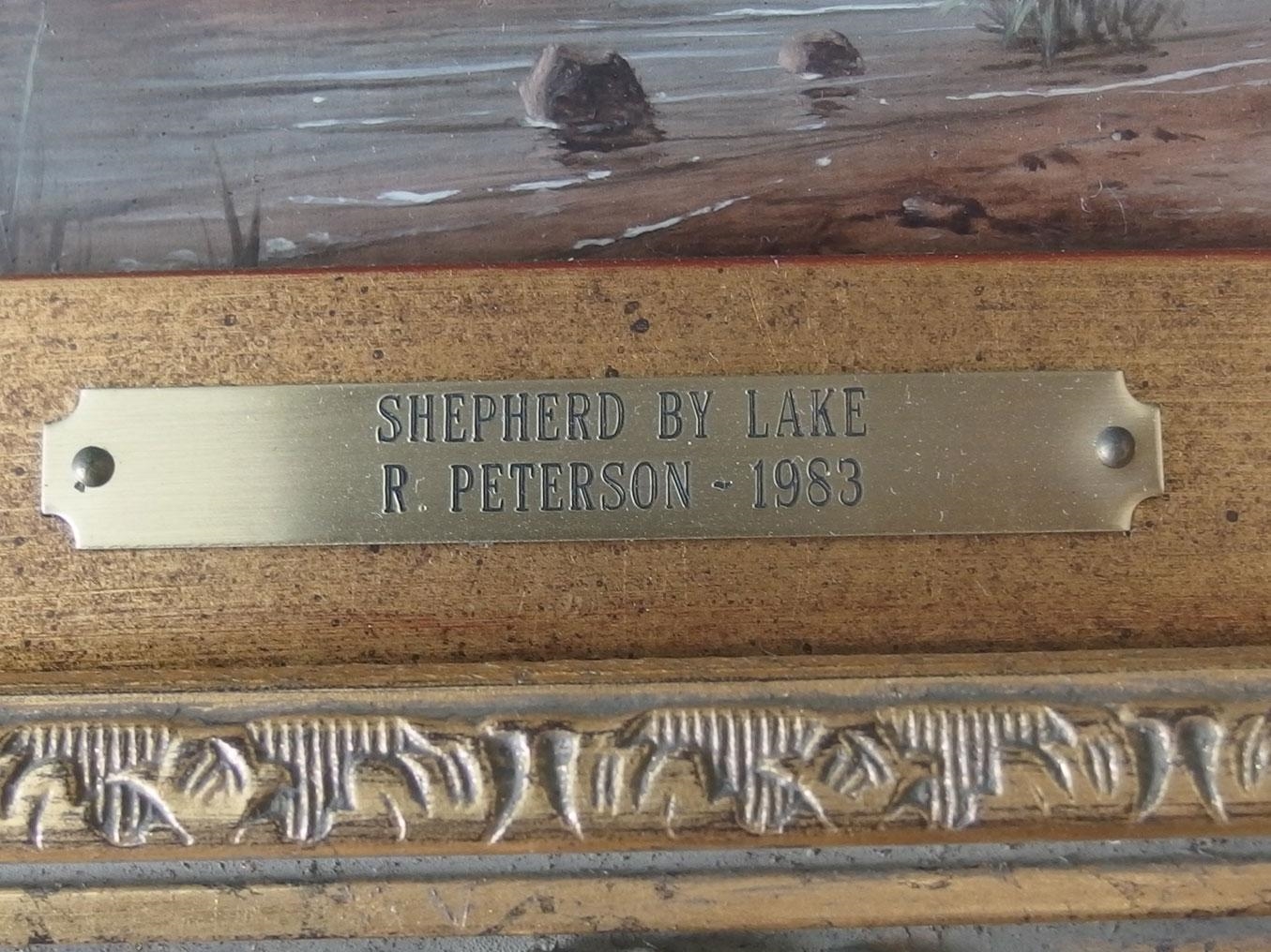 Richard Peterson | Shepherd by Lake (1983) | MutualArt