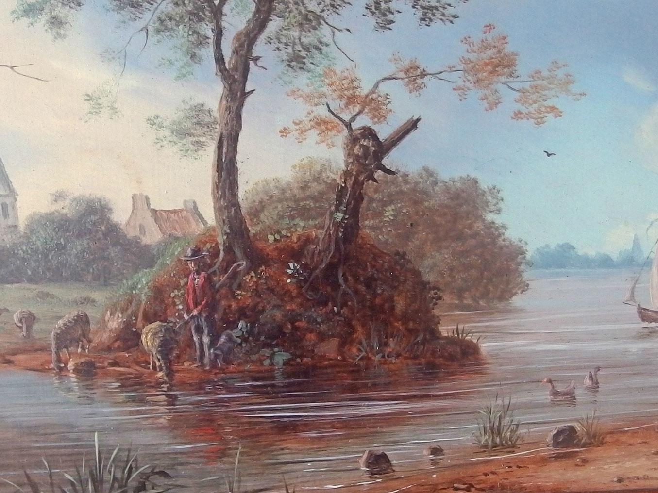 Richard Peterson | Shepherd by Lake (1983) | MutualArt