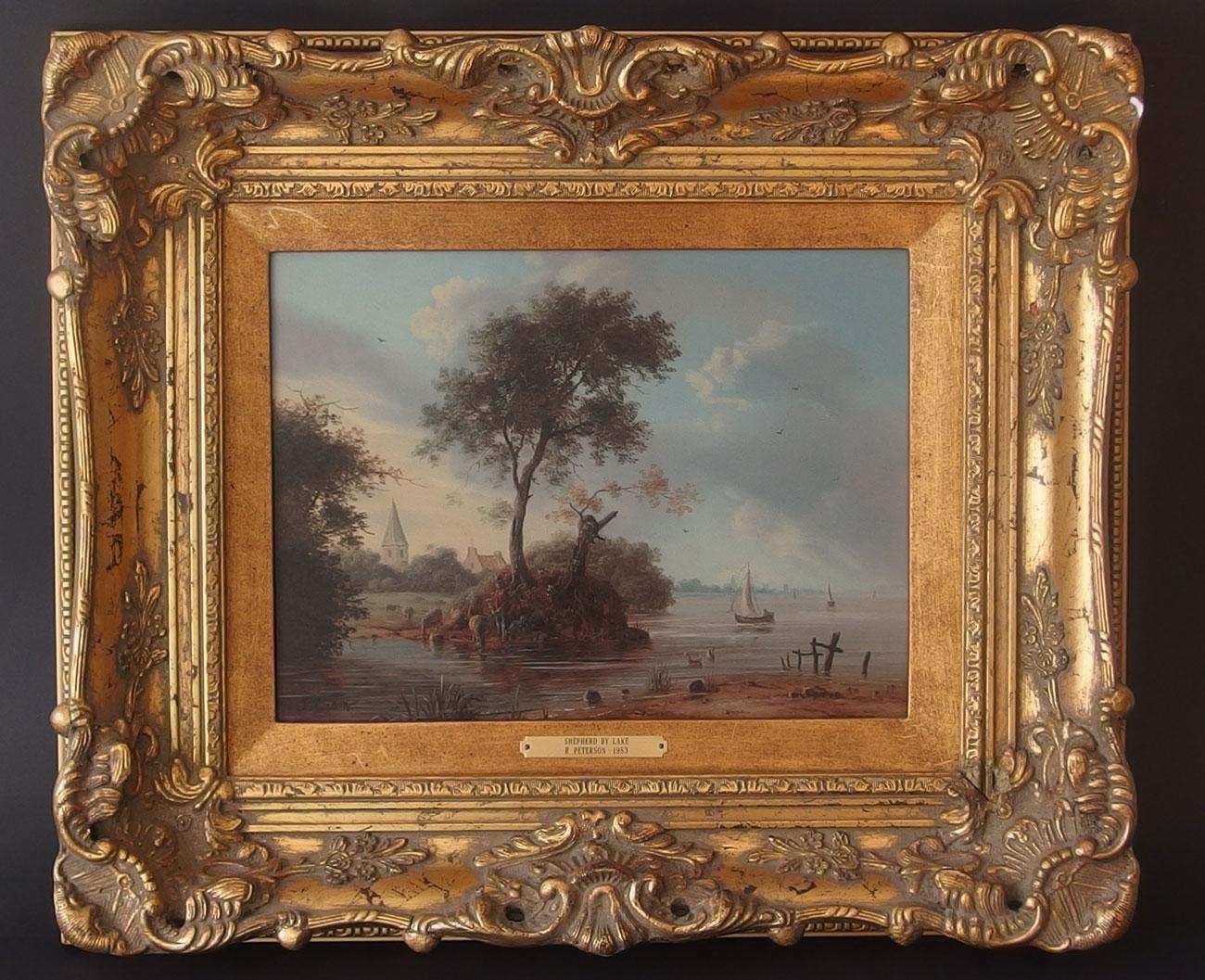 Richard Peterson | Shepherd by Lake (1983) | MutualArt