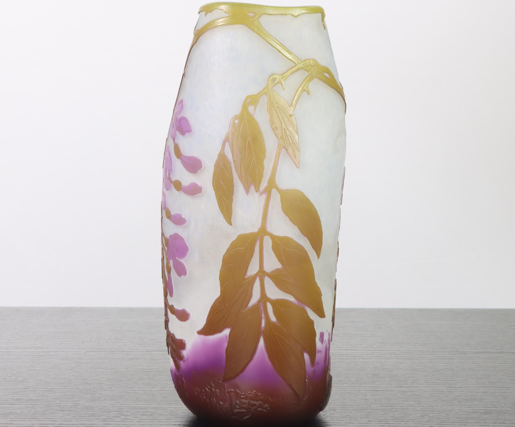 François-Théodore Legras | French Art Nouveau cameo glass vase by ...