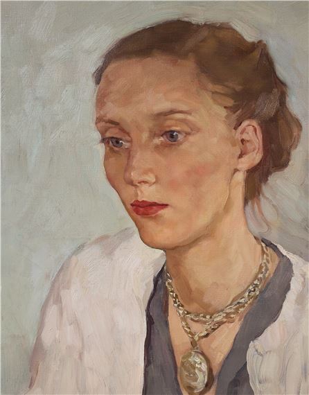 Lotte Laserstein | Portrait of Else Becker (1952) | MutualArt