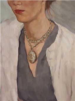 Lotte Laserstein | Portrait of Else Becker (1952) | MutualArt