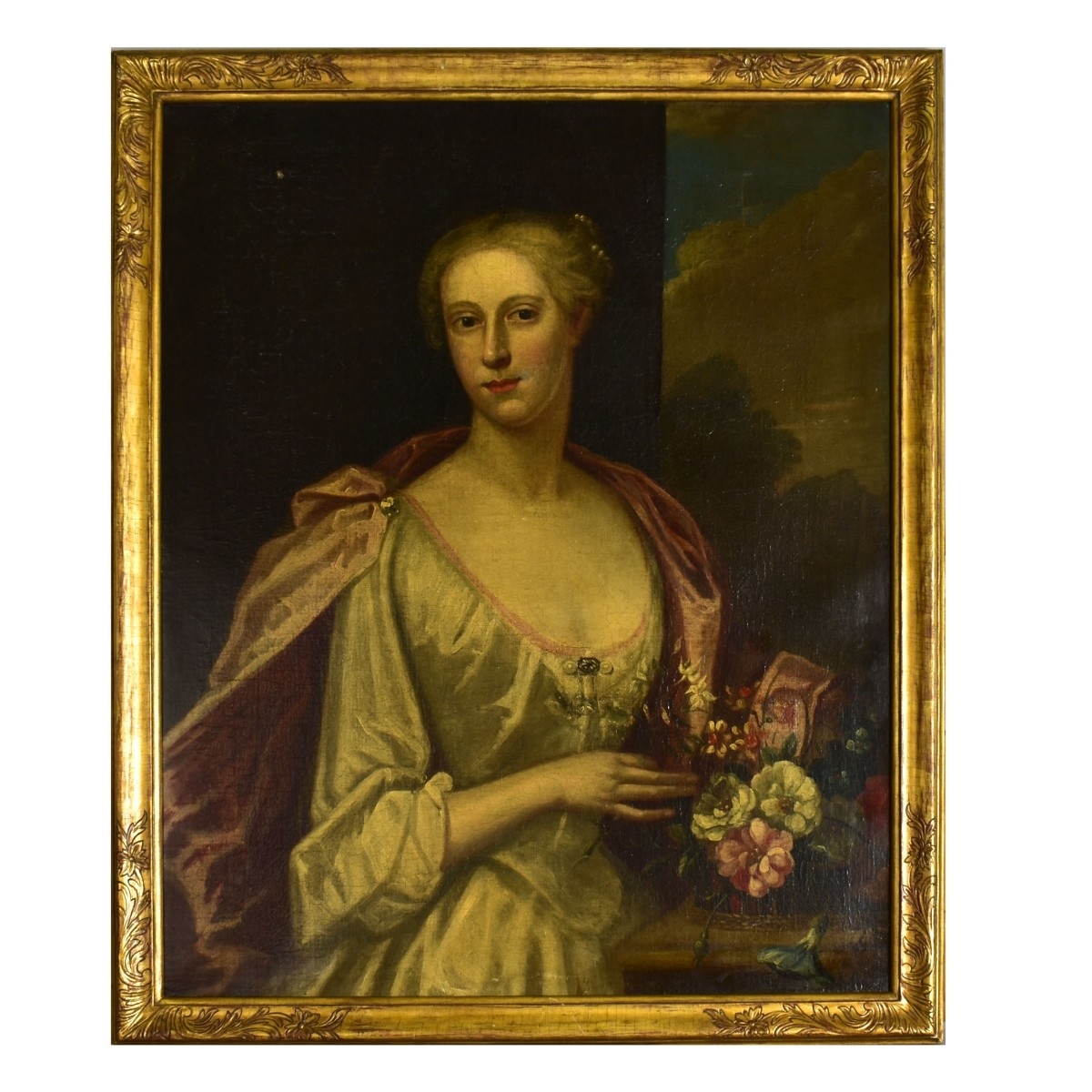 Joseph Highmore | Portrait of a lady holding an olive branch with a ...