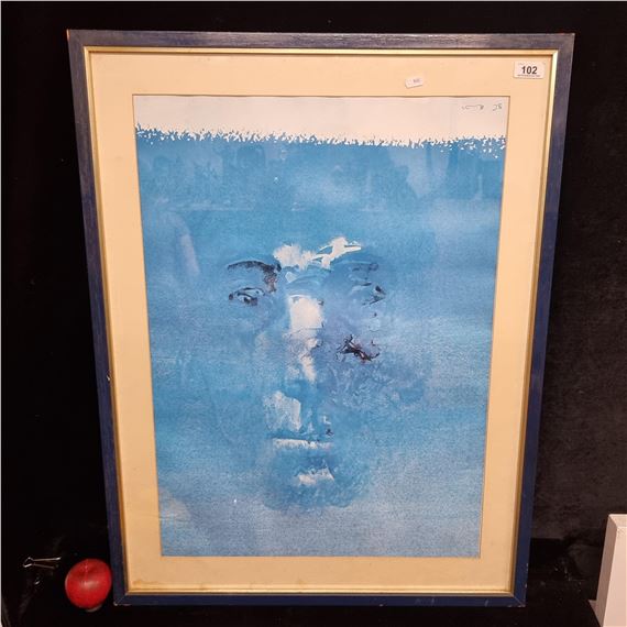 Louis Le Brocquy | Brocquy's portrait image of W.B. Yeats | MutualArt