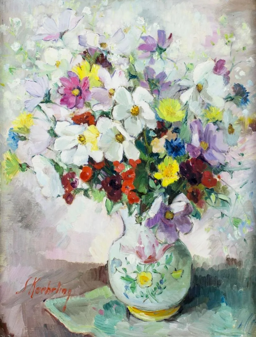 Suzanne Kaehrling | Still Life with Vase of Flowers | MutualArt