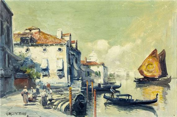Arthur V. Diehl | Cityscape - Venice | MutualArt