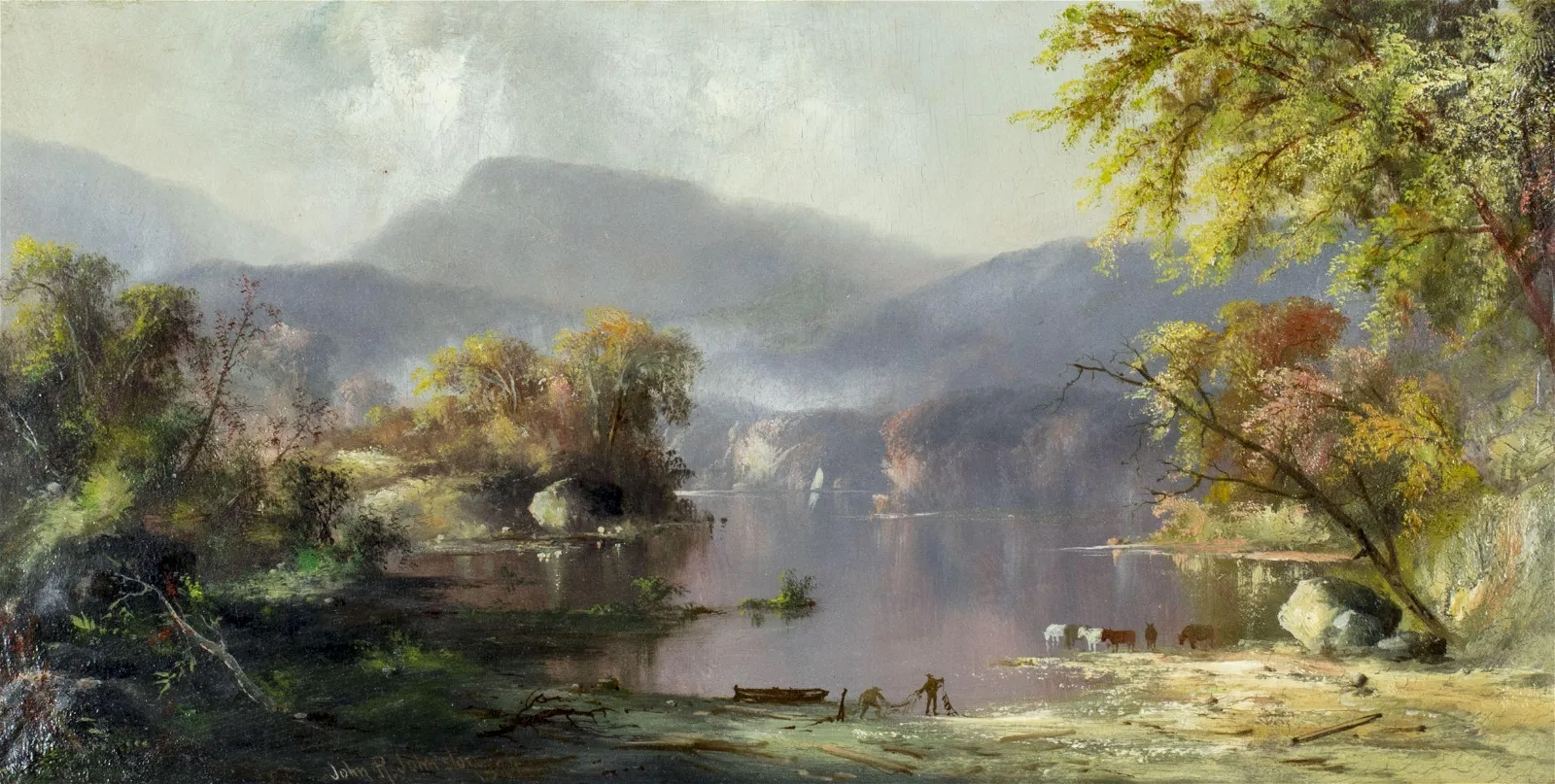 John R Johnson | River Landscape (1884) | MutualArt