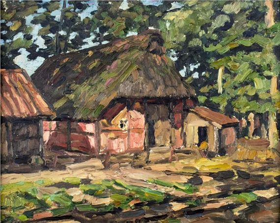 Karl Dahl | Village Scene | MutualArt