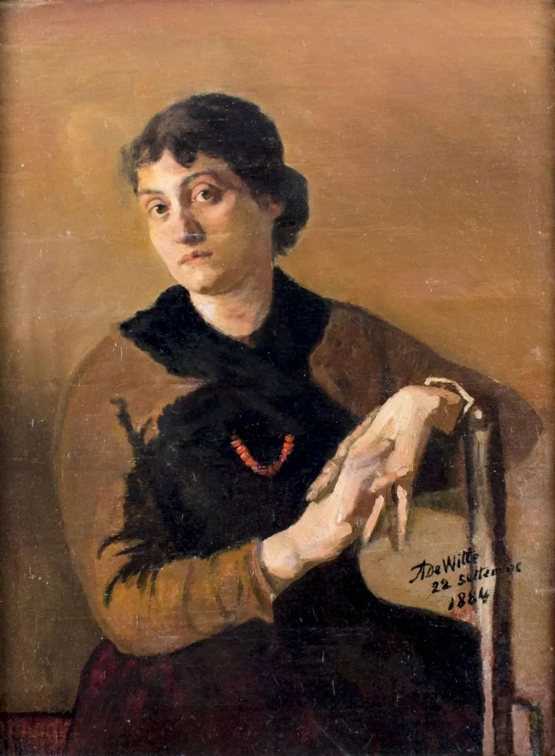 Adrien de Witte | Portrait of Seated Woman (1884) | MutualArt