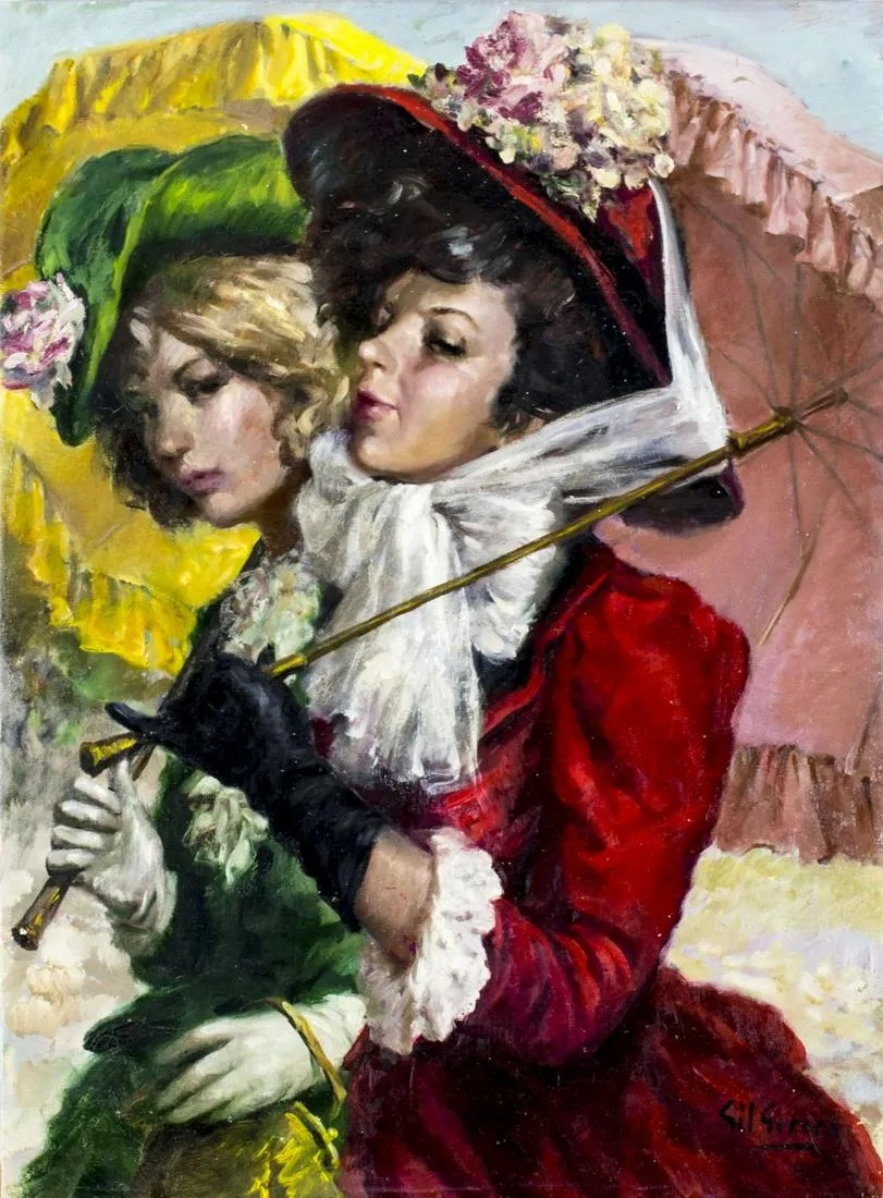 Enrique Gil Guerra | Spanish Women with Parasols | MutualArt