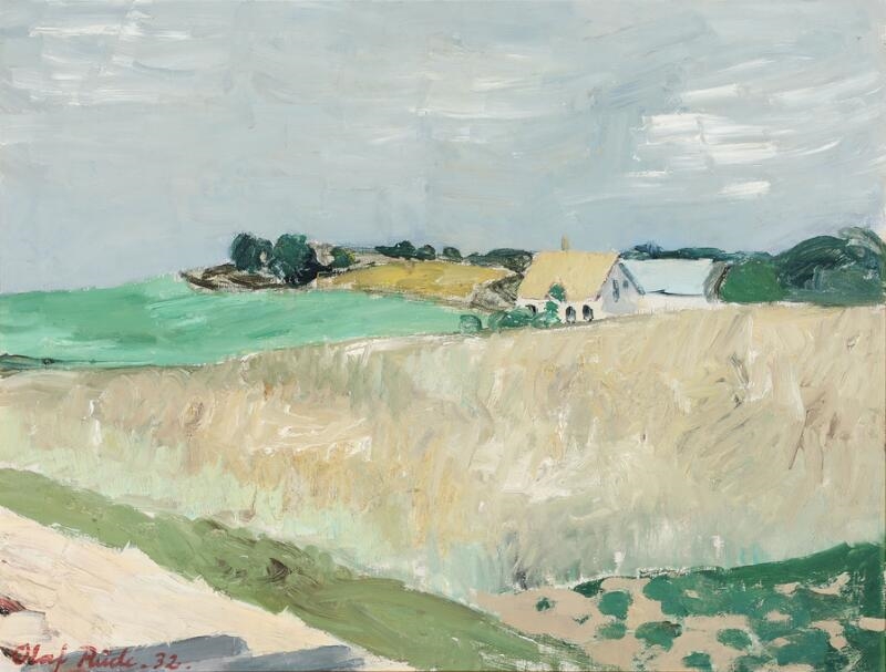 Olaf Rude | Still life with bowls on a table (1941) | MutualArt