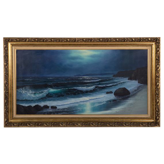 Maurice Meyer | Crashing Waves at Night | MutualArt