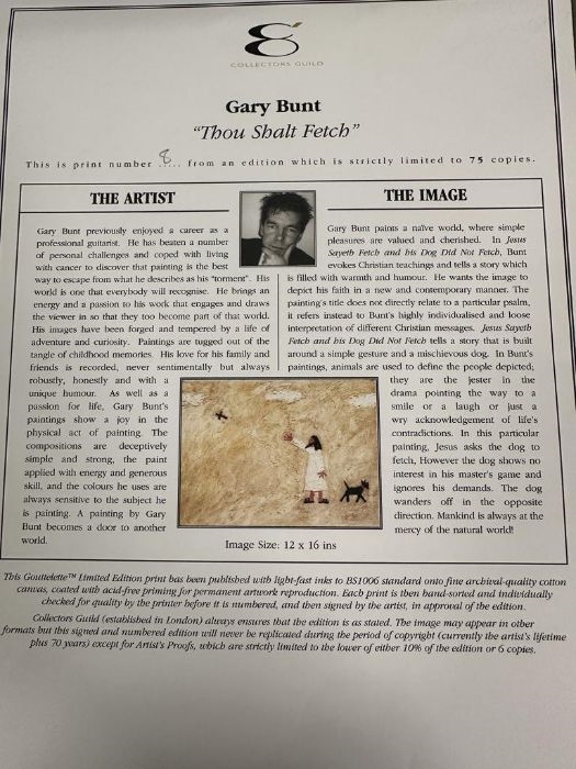 Gary Bunt | Jesus Sayeth Roll Over and His Dog Rolled Over | MutualArt