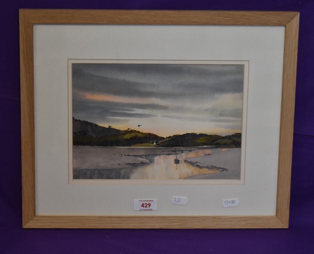 Ebenezer John Woods (jack) Prior | An estuary scene at low light with ...