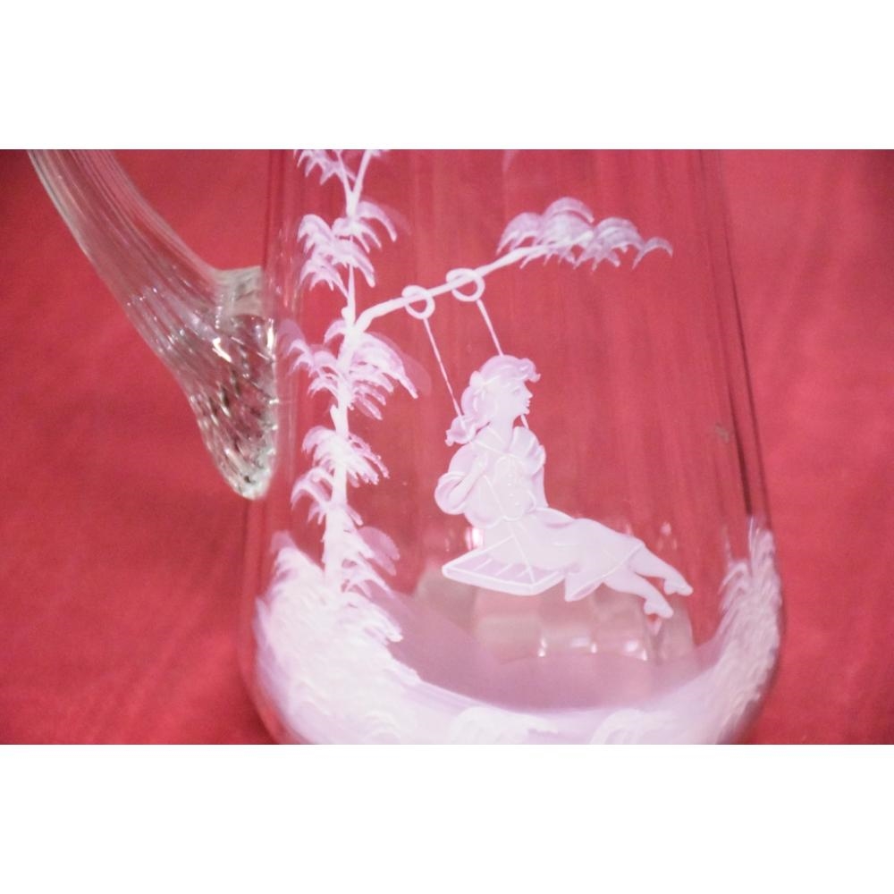 Mary Gregory | Jug with etched decoration | MutualArt