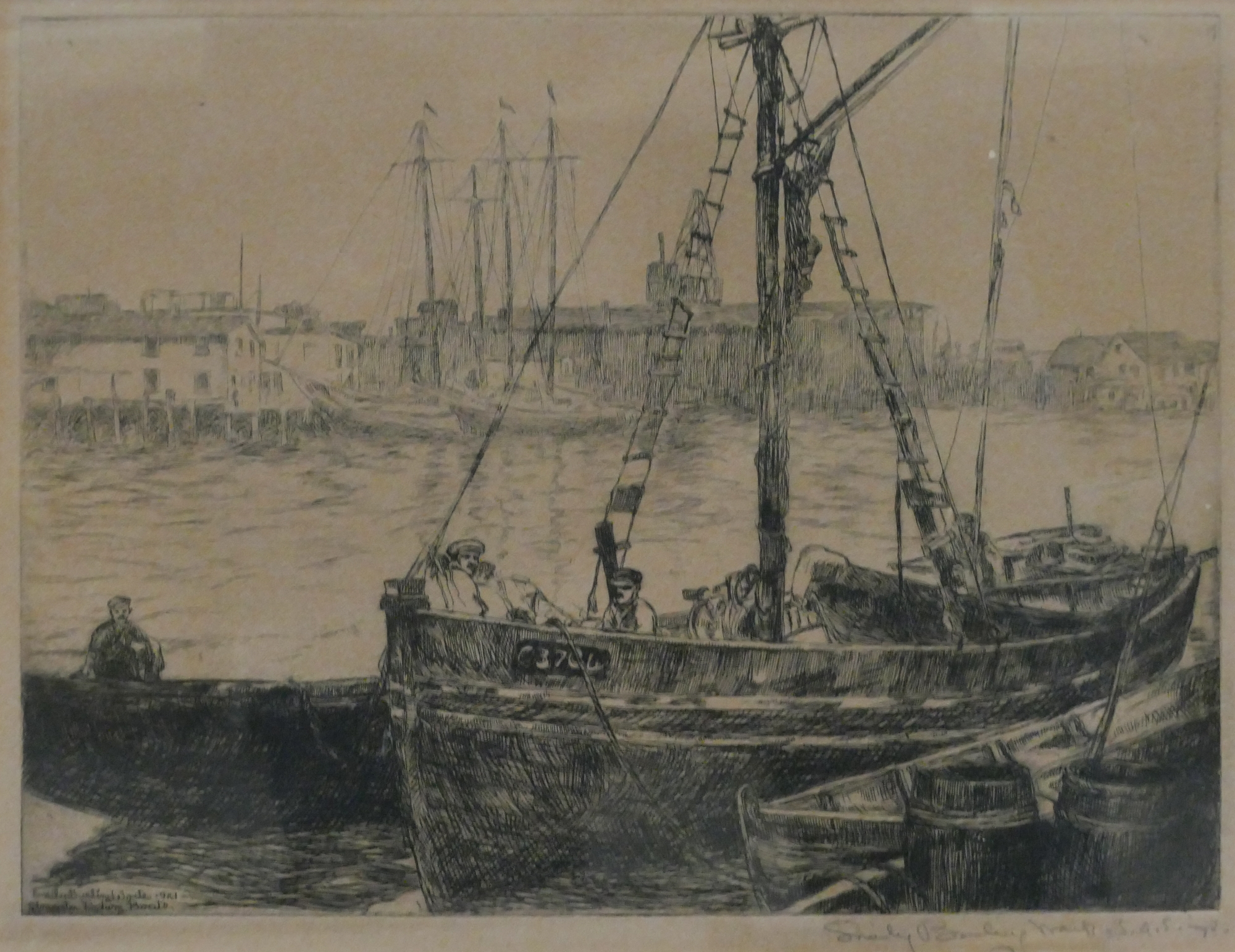 Emily Burling Waite | Gloucester Fishing Boats (1921) | MutualArt