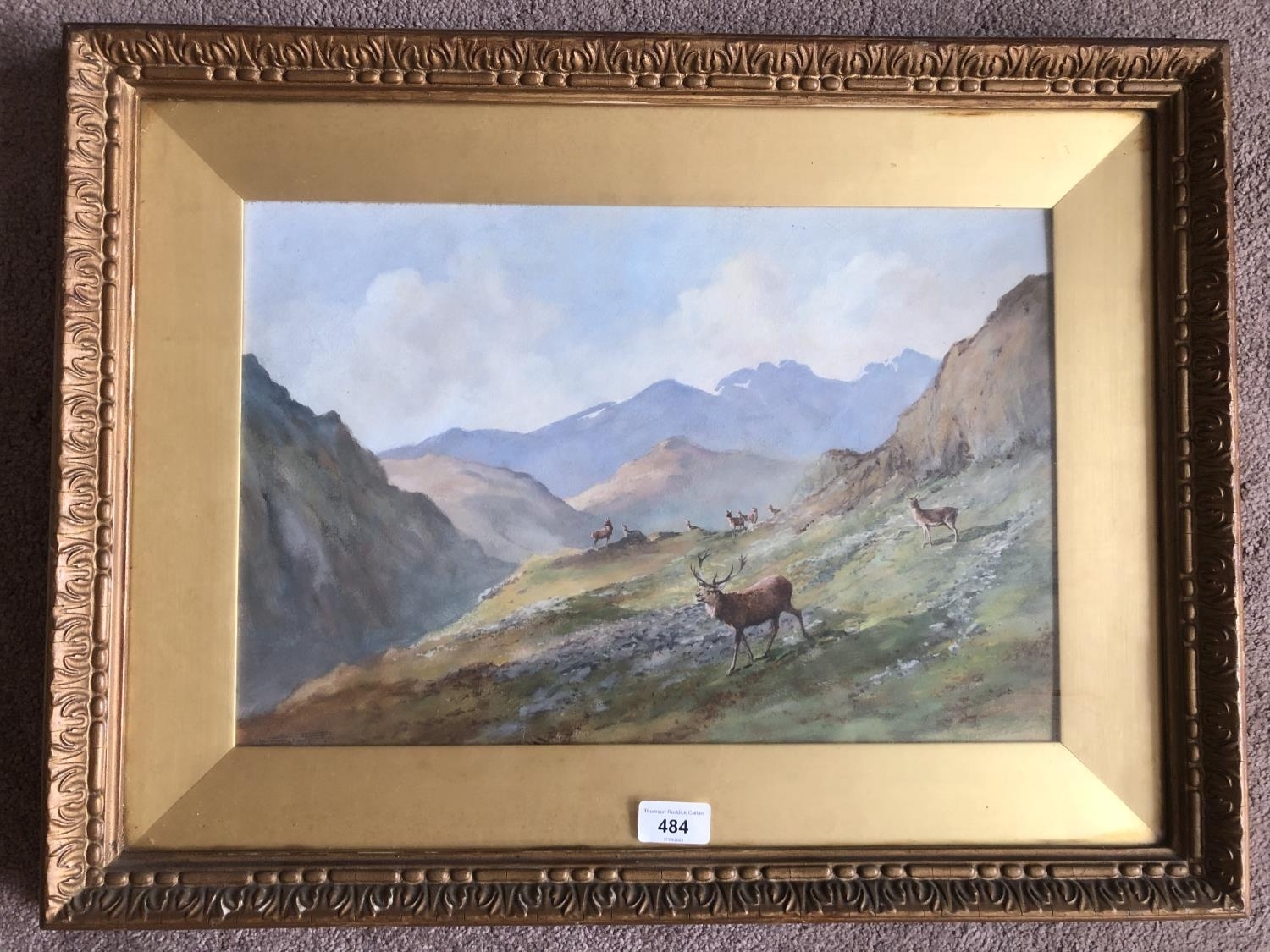 Andrew Scott Rankin | Deer in a Scottish Highland landscape | MutualArt