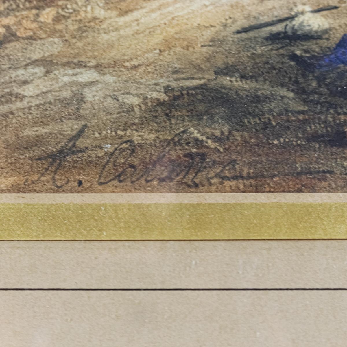 Alexandre Calame | Paisaje con personaje | MutualArt