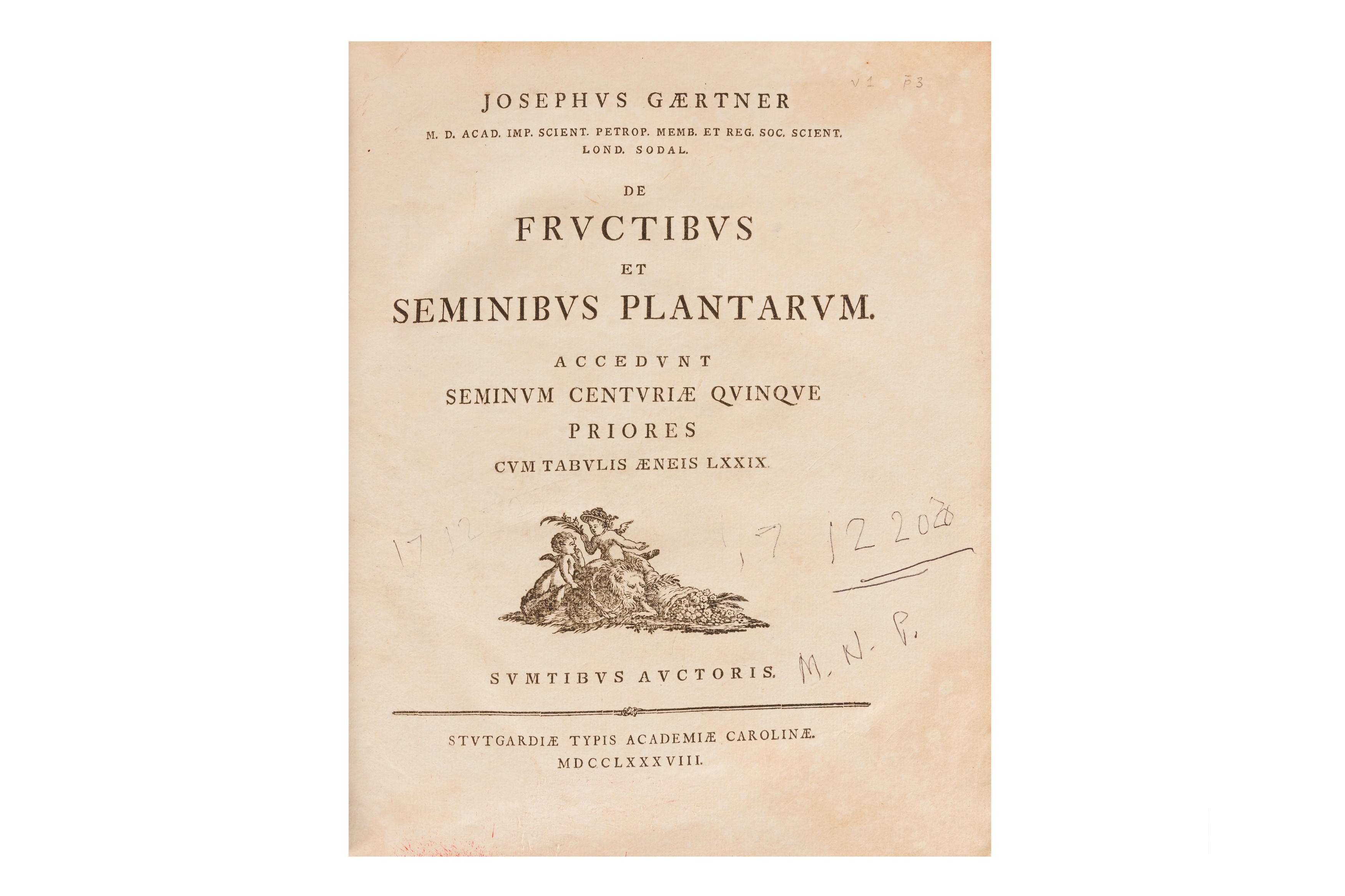 Joseph Gaertner | De Frutibus et Seminibus Plantarum (1788) | MutualArt
