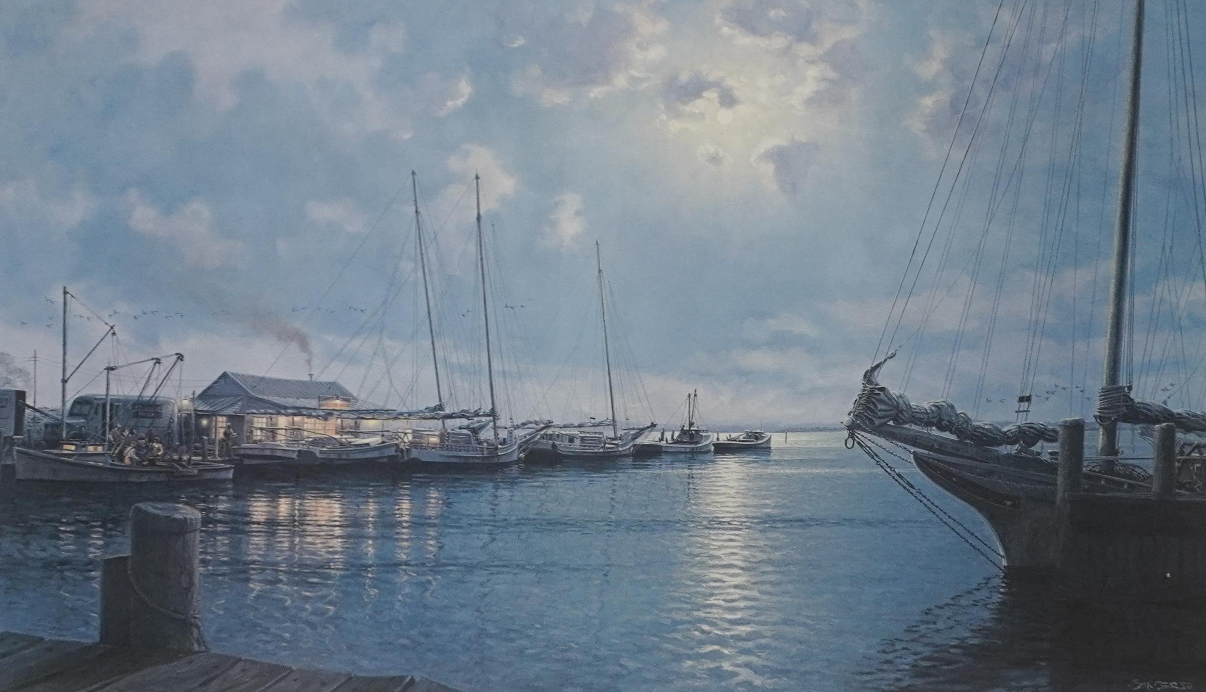 John Barber | three wolves in a snowy landscape, Parents and baby ...