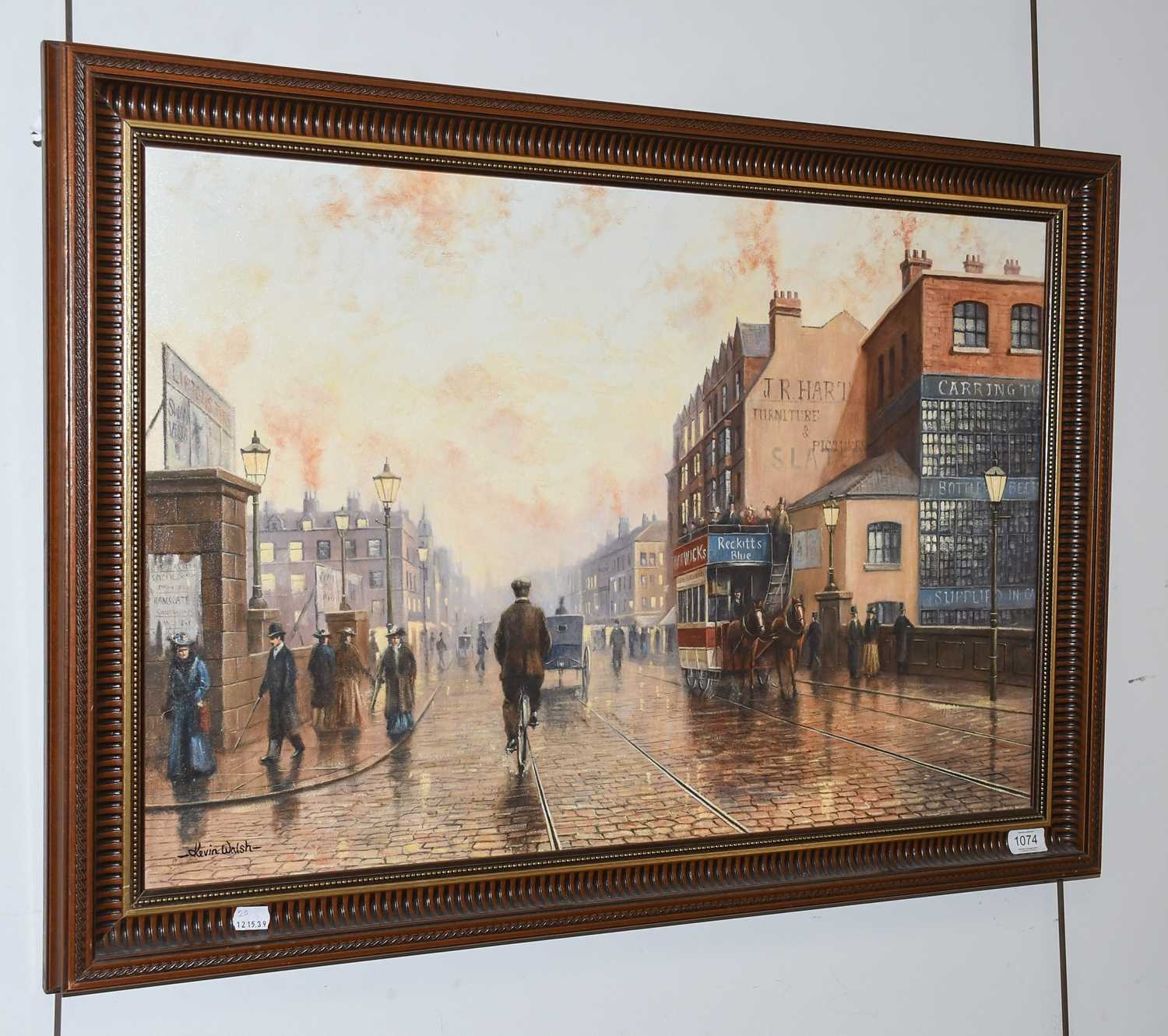Kevin Walsh | Victorian street scene with trams | MutualArt